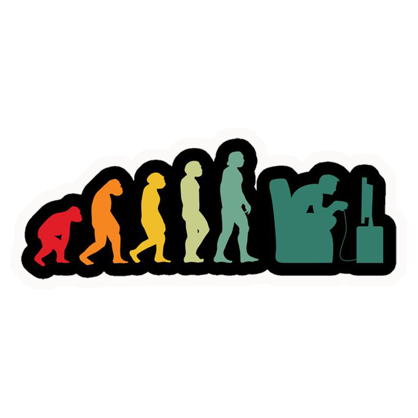 Gamer Evolution Humour Premium Vinyl Stickers – stickerogy