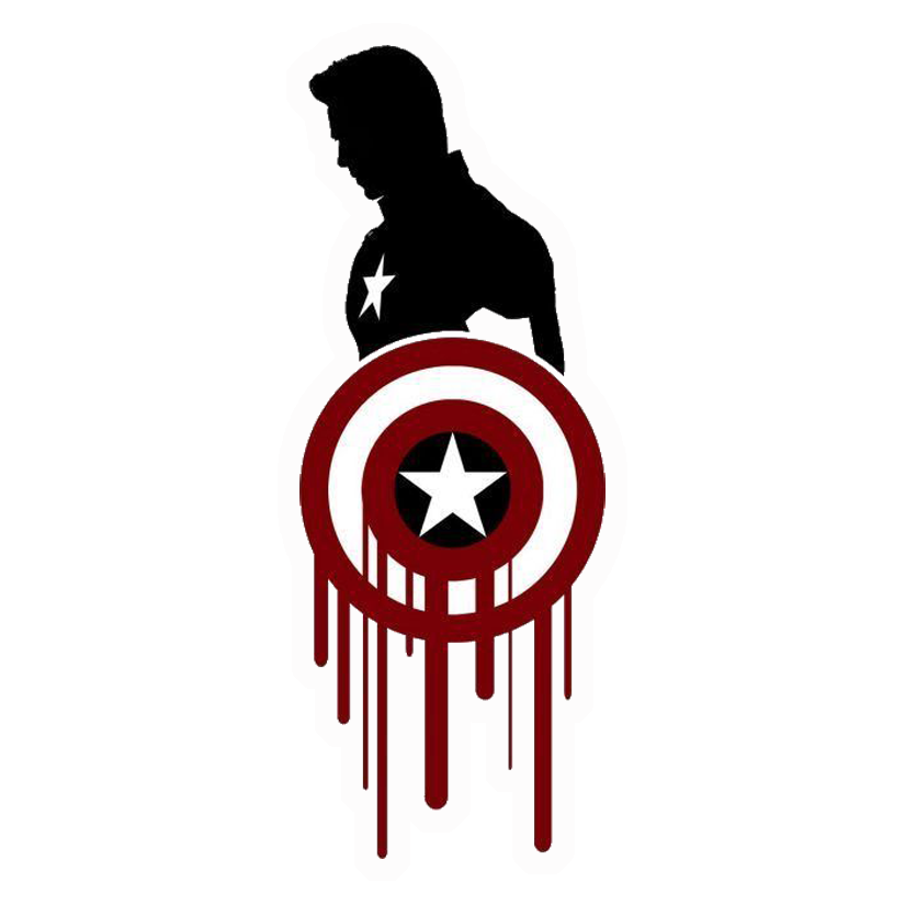 Captain America Bleeding Shield Premium Vinyl Stickers – stickerogy