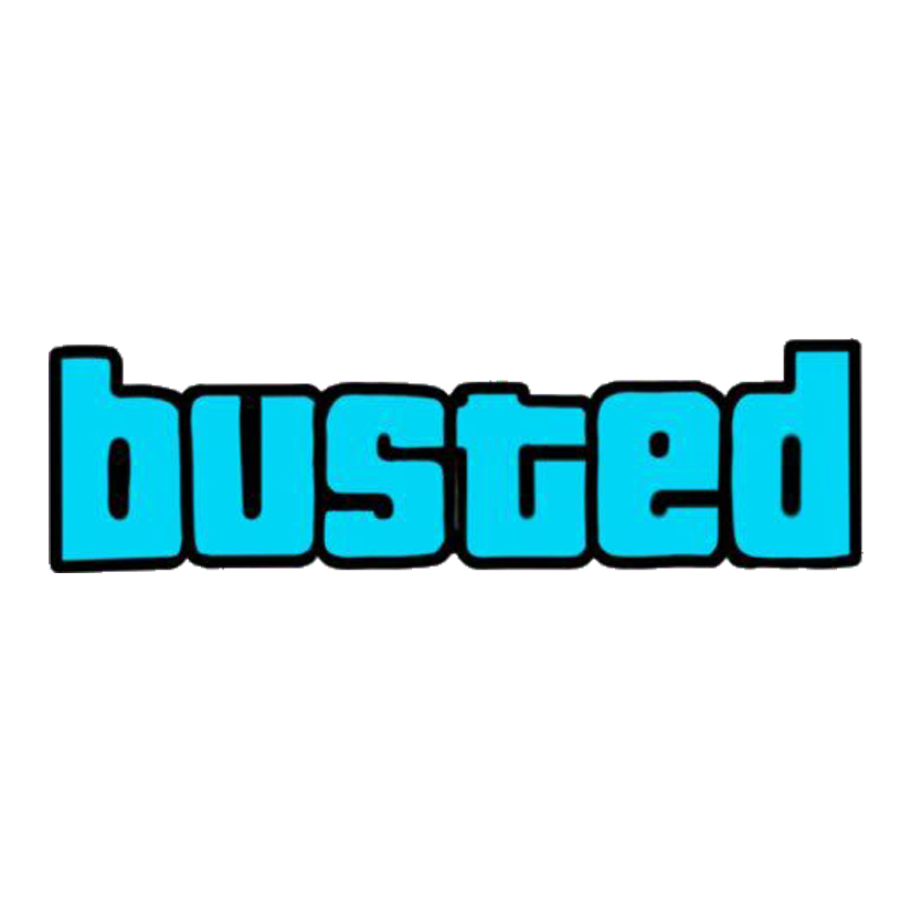 Busted GTA Style Premium Vinyl Stickers – stickerogy
