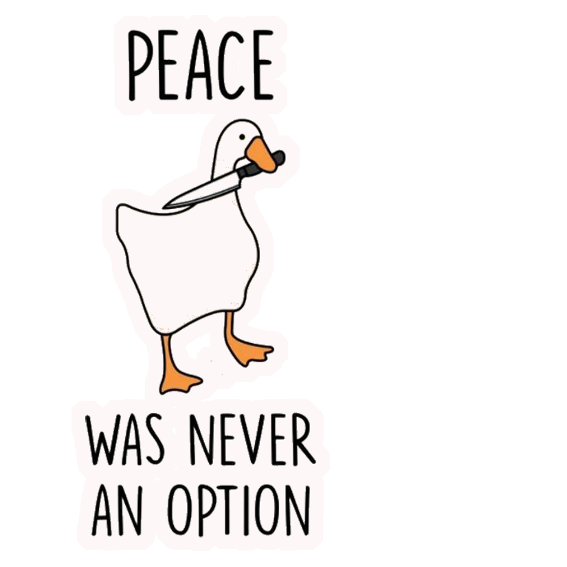Goose With Knife Meme Premium Vinyl Stickers – stickerogy